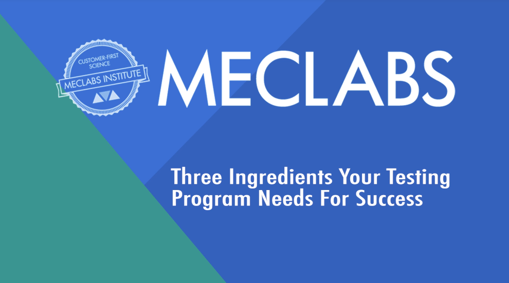 MECLABS Institute | The 3 Key Ingredients of a Successful Testing Program
